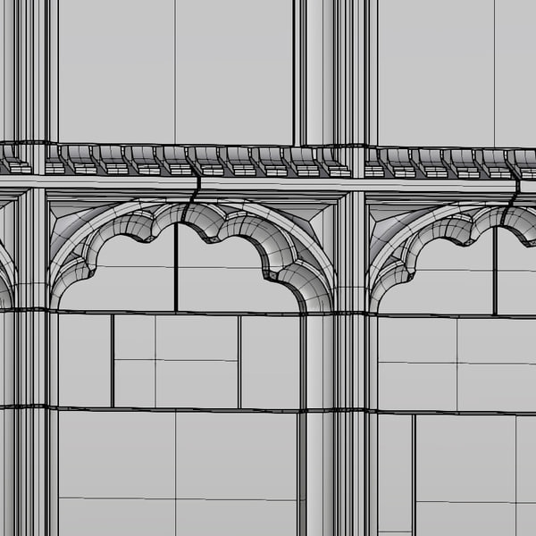 3ds arched gothic window