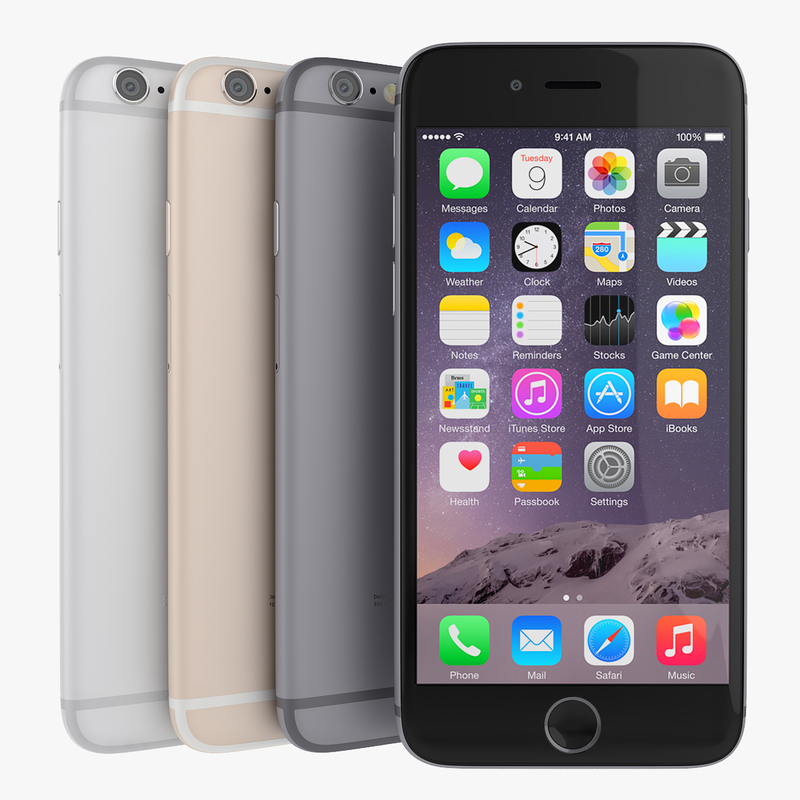 apple iphone 6 smartphone 3d max