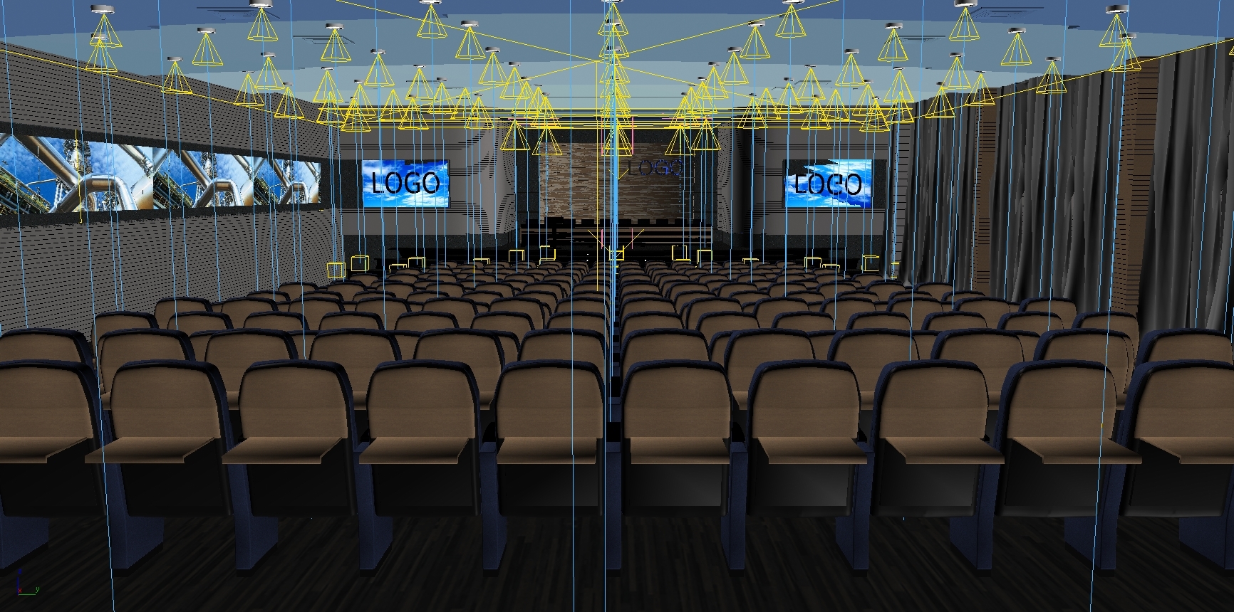 3d conference hall model