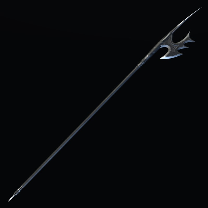 futuristic spear 3d model