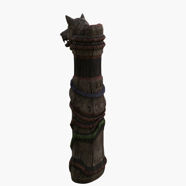 wood totems 3d model