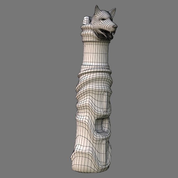 wood totems 3d model