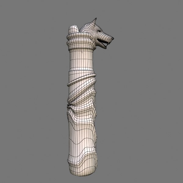 wood totems 3d model
