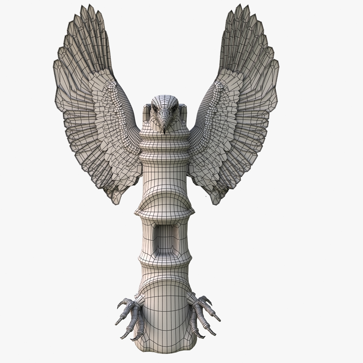 wood totems 3d model