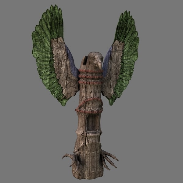 wood totems 3d model