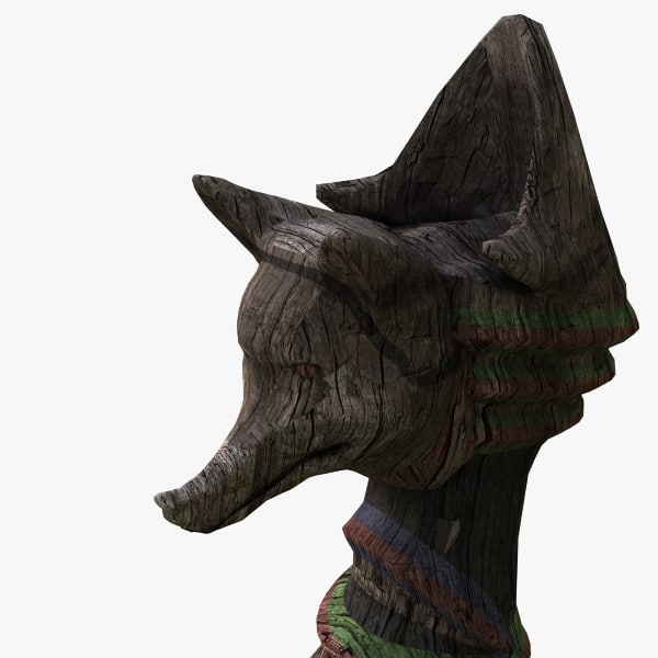 wood totems 3d model