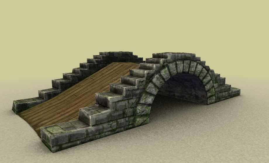 3d model of bridge low-poly
