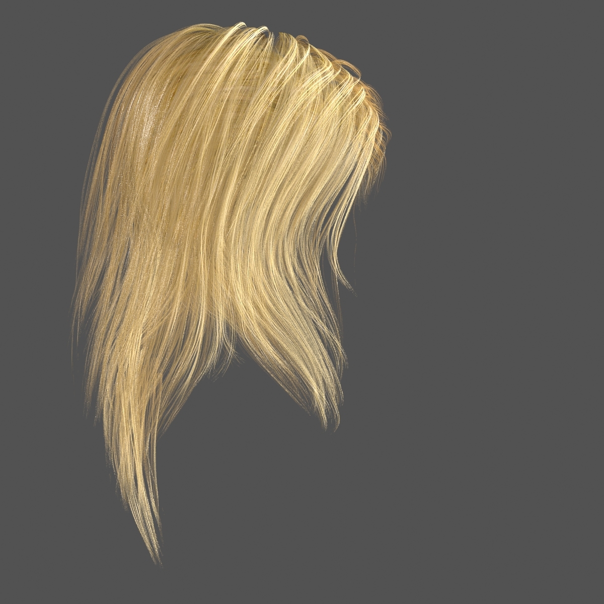 3d model of hairstyle woman