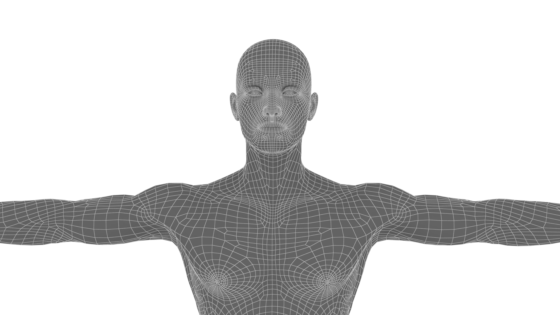 realistic male body character 3d model