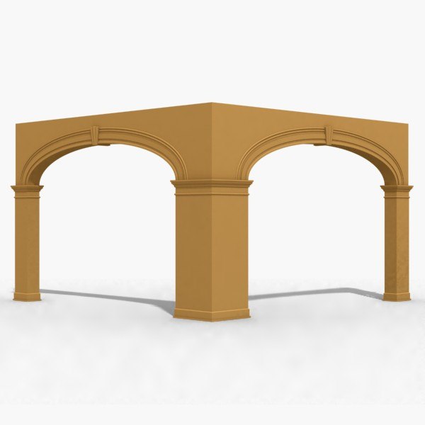 3d model arch architecture archway