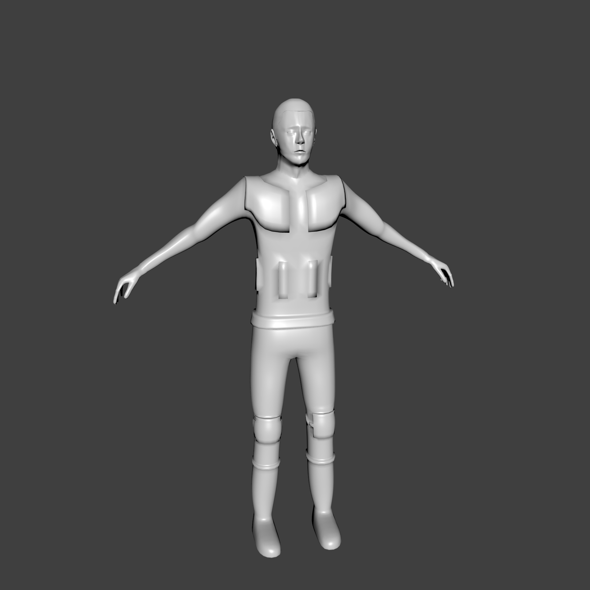 sci-fi human 3d model