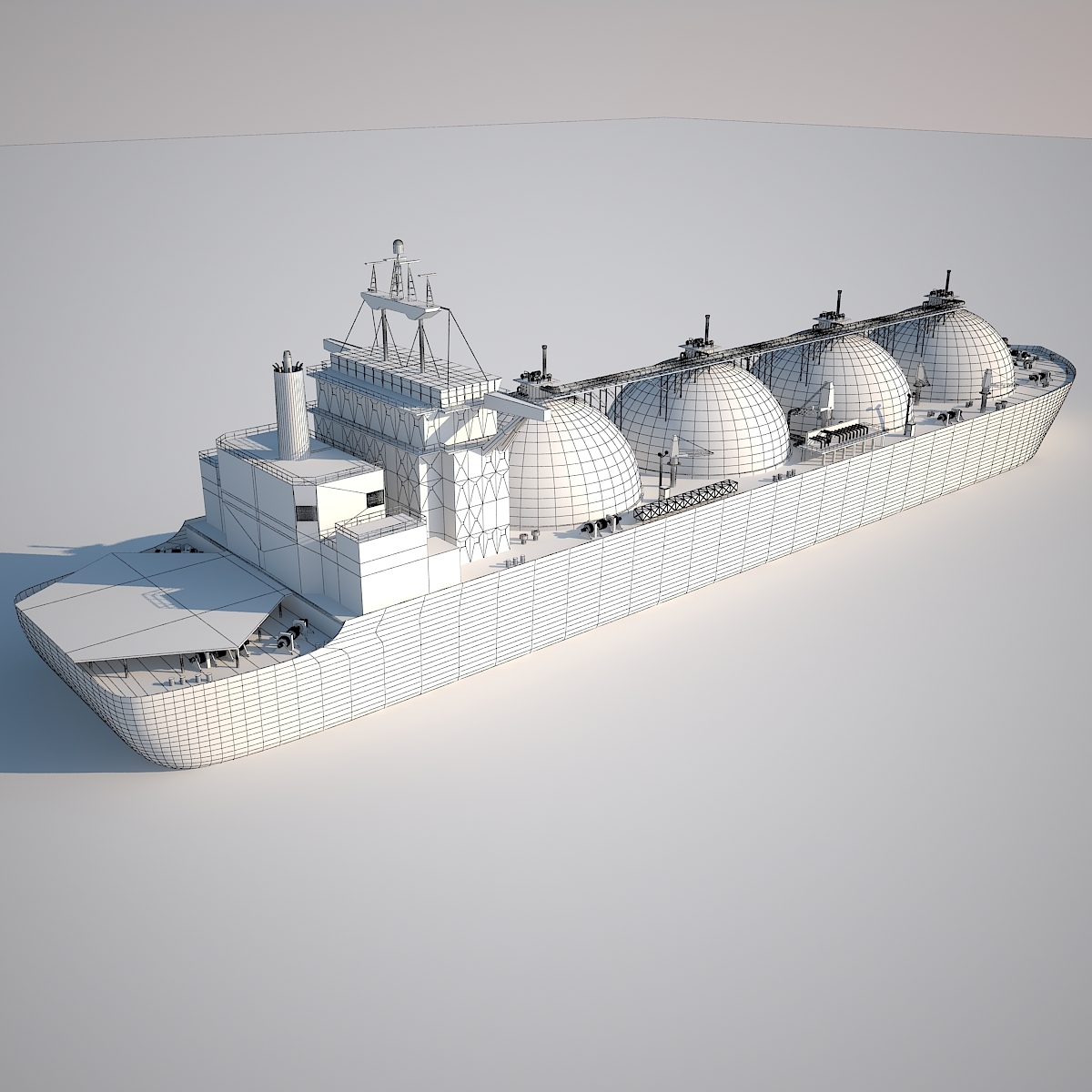tanker ship lng 3d model