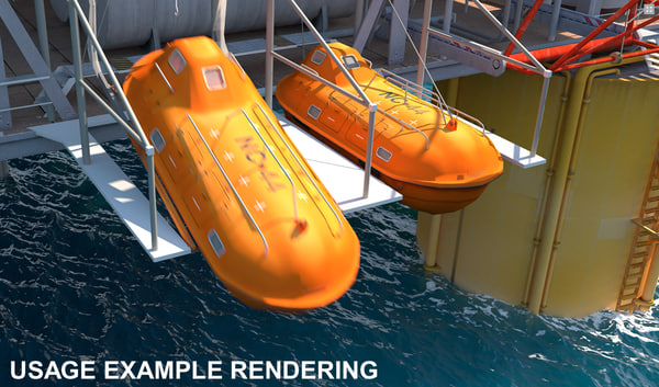oil rig format 3d model