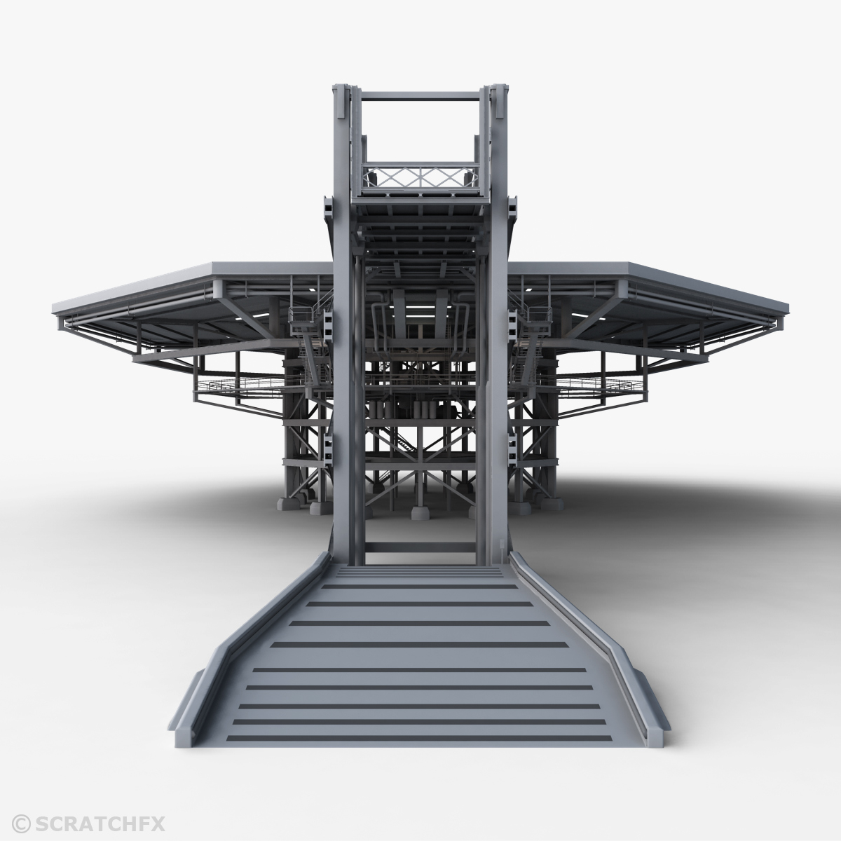 landing platform 3d obj