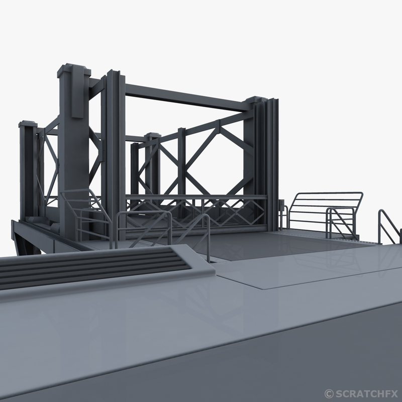 landing platform 3d obj