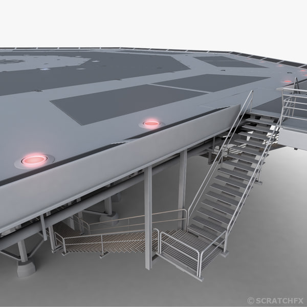 landing platform 3d obj