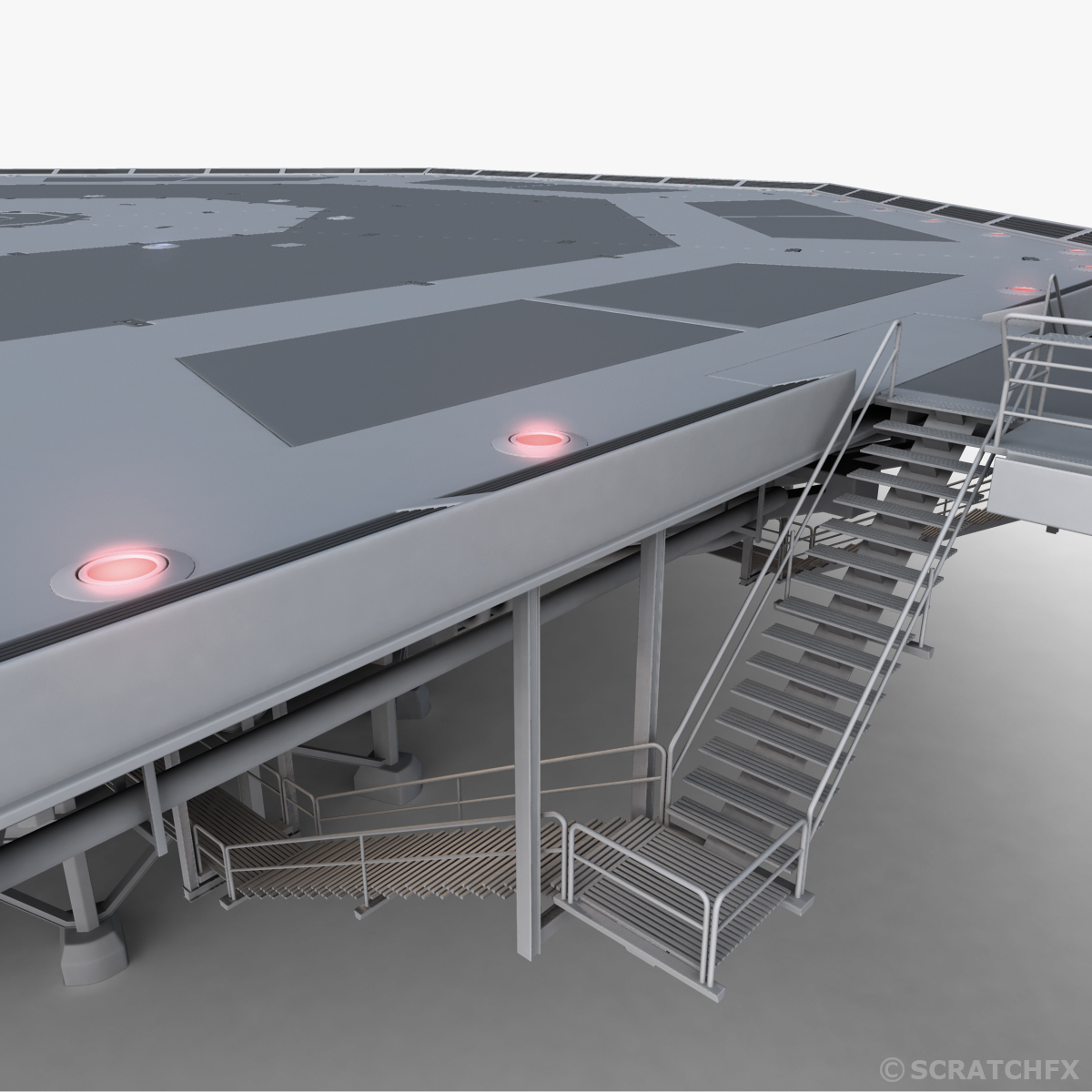 landing platform 3d obj