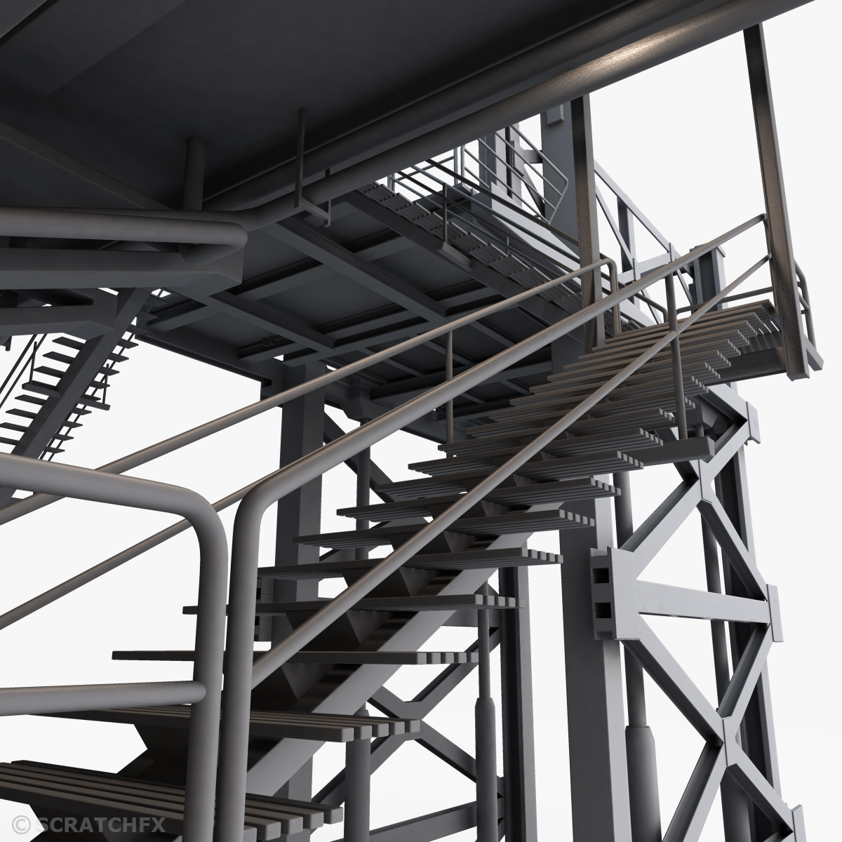 landing platform 3d obj