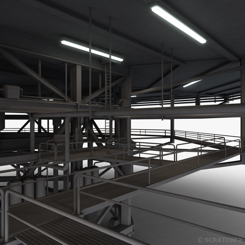 landing platform 3d obj
