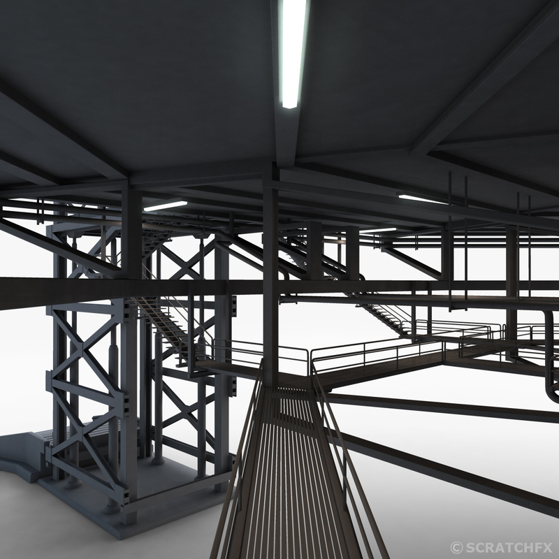 landing platform 3d obj