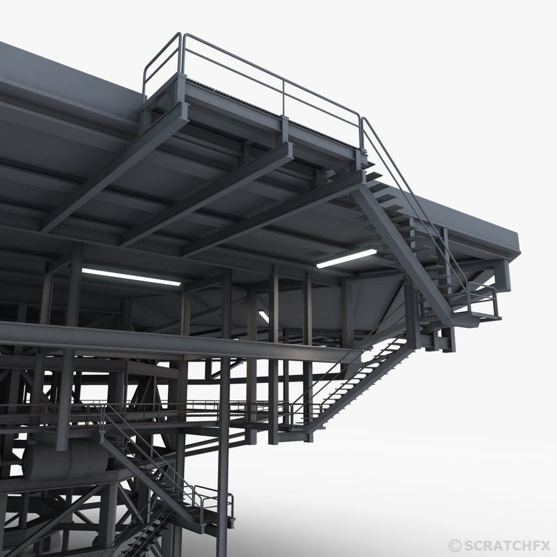landing platform 3d obj