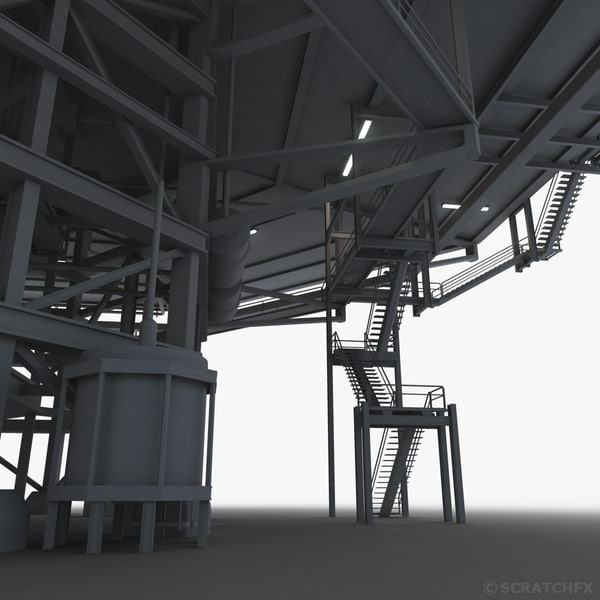 landing platform 3d obj