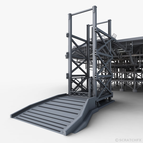 landing platform 3d obj