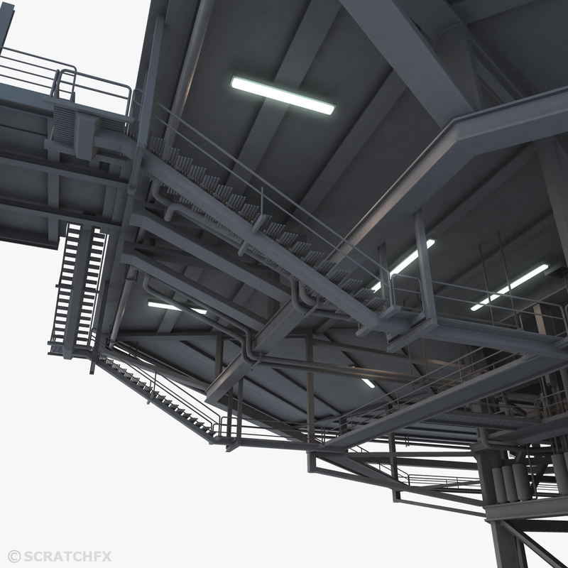 landing platform 3d obj