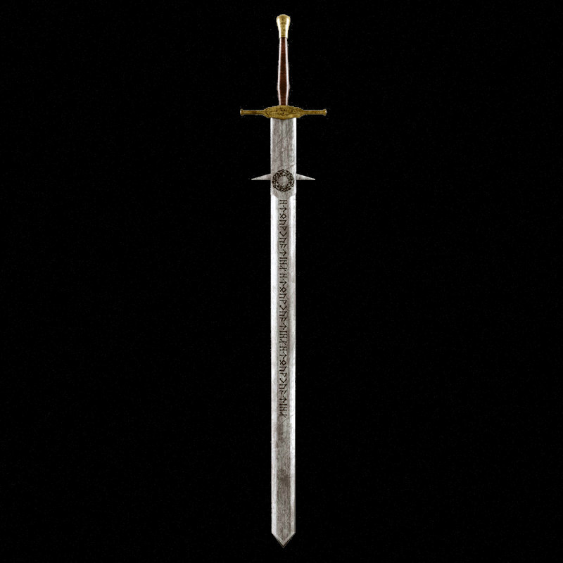 3d model of greatsword games animations