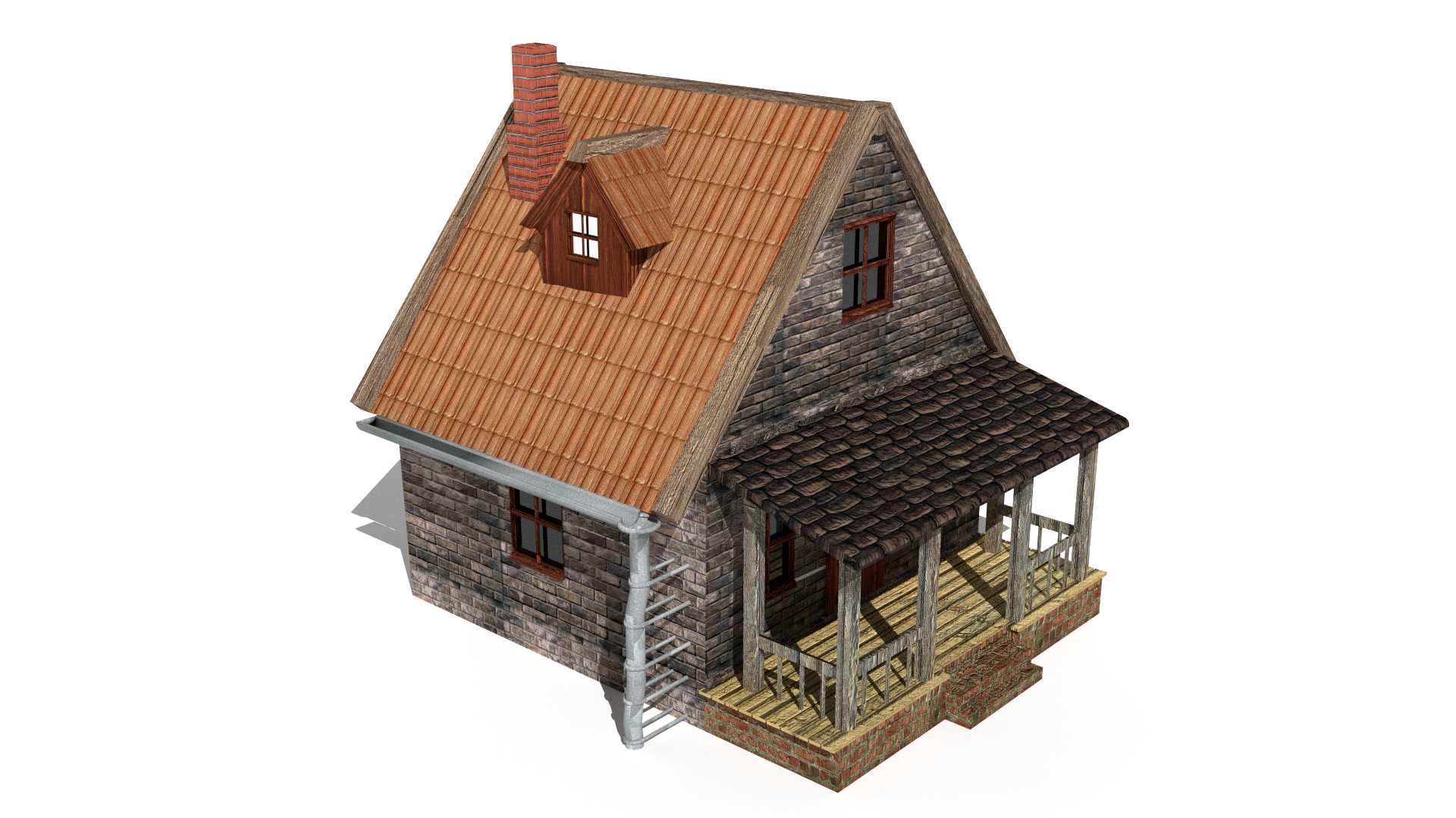 3d house rural country model