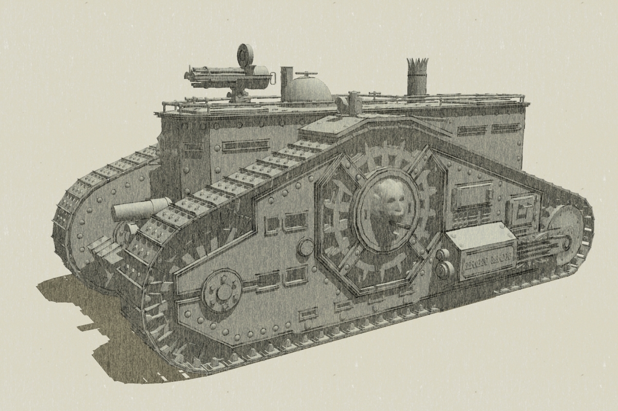 steampunk tank 3d fbx