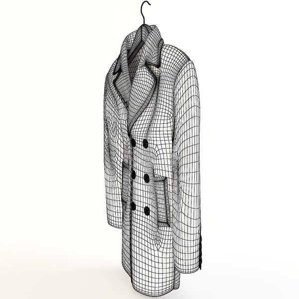 3d model men s coat