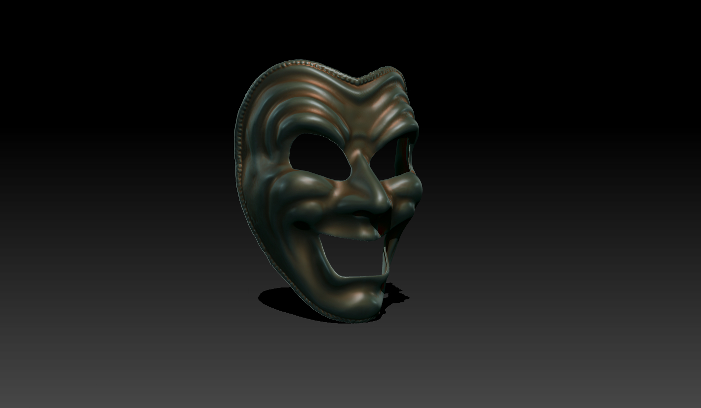 3d comedy mask model