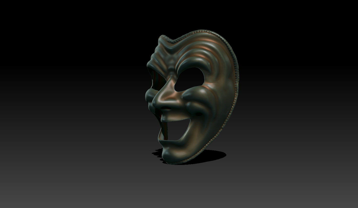 3d comedy mask model