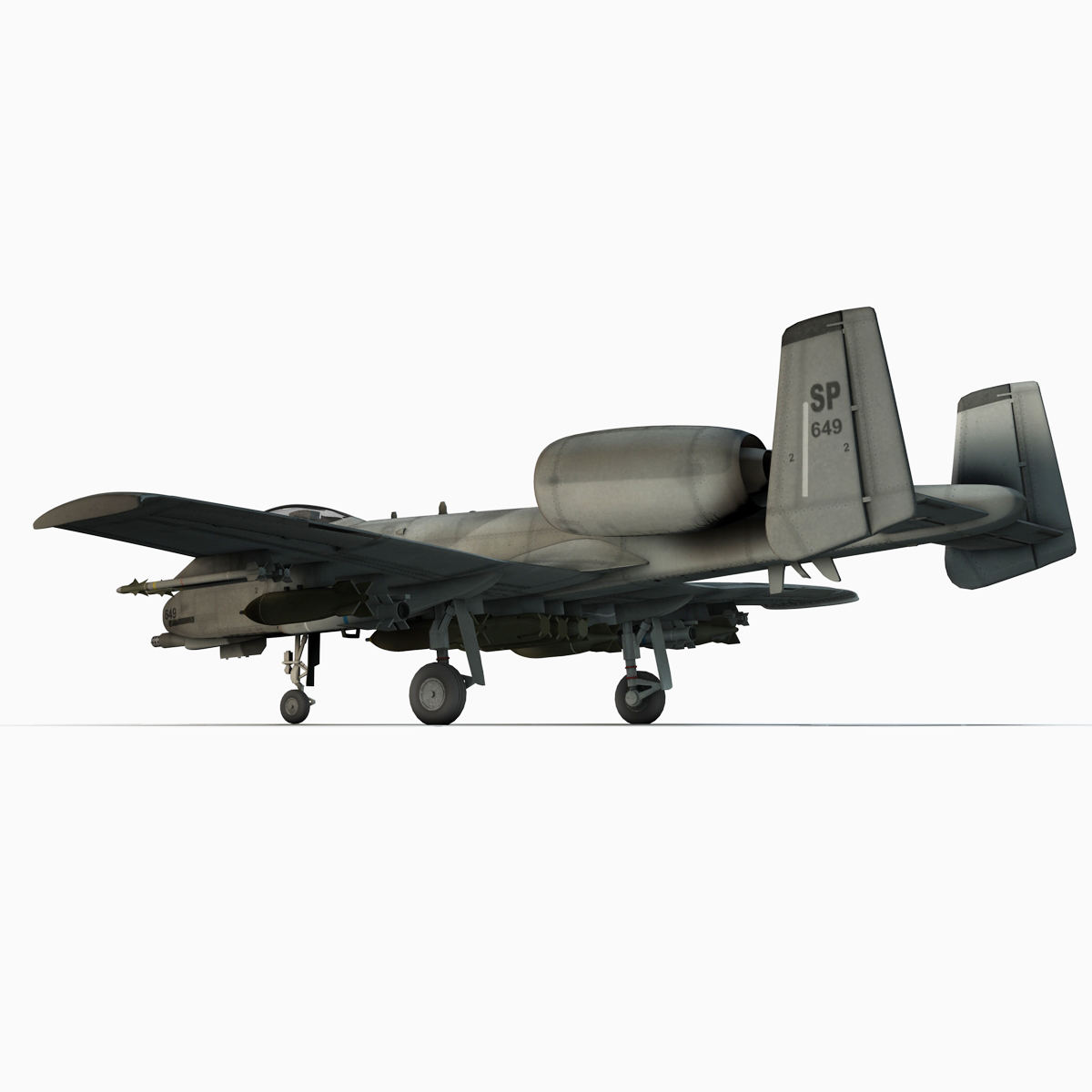 3d model a-10 thunderbolt ii