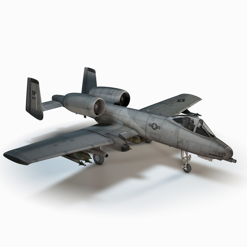 3d model a-10 thunderbolt ii