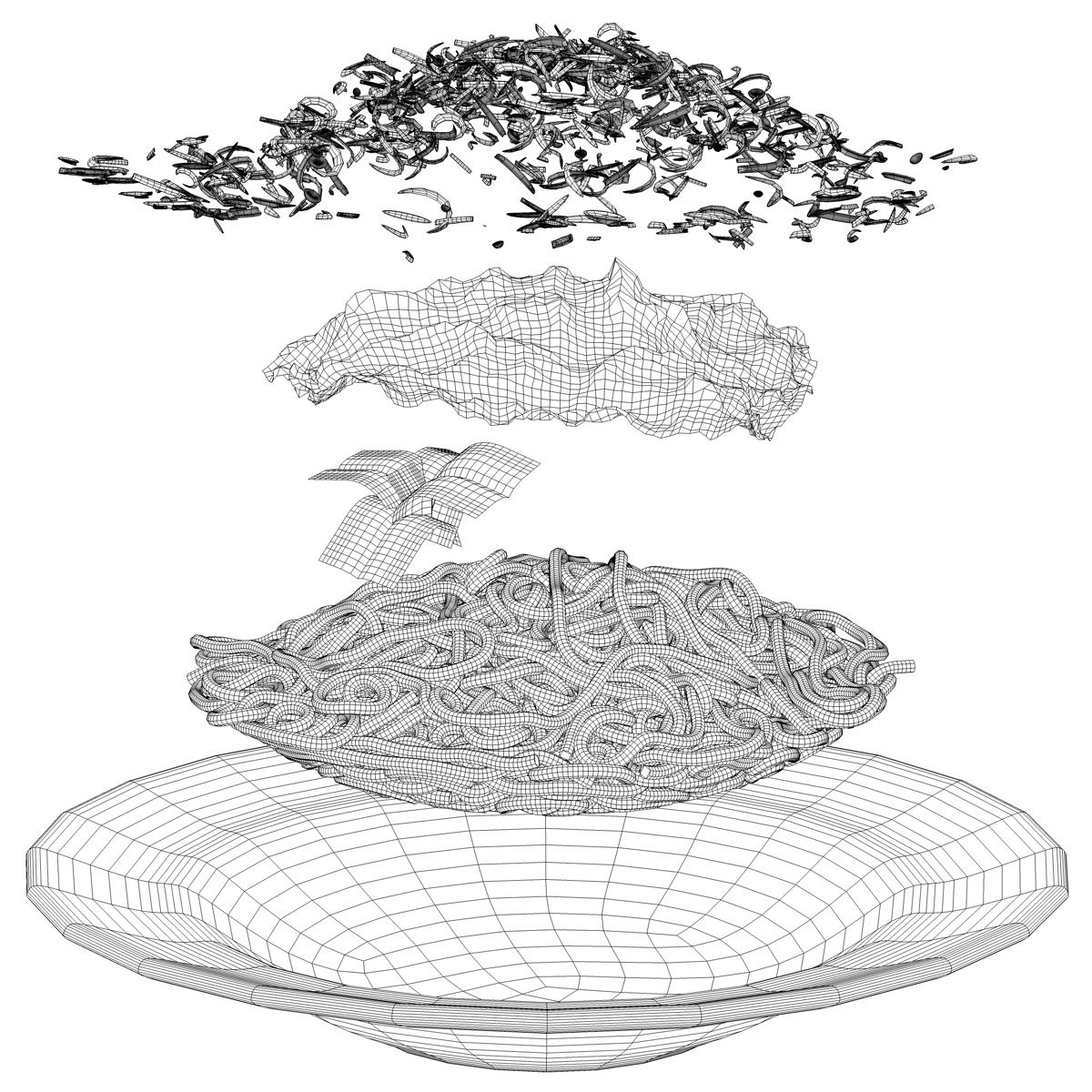 3ds max spaghetti modeled