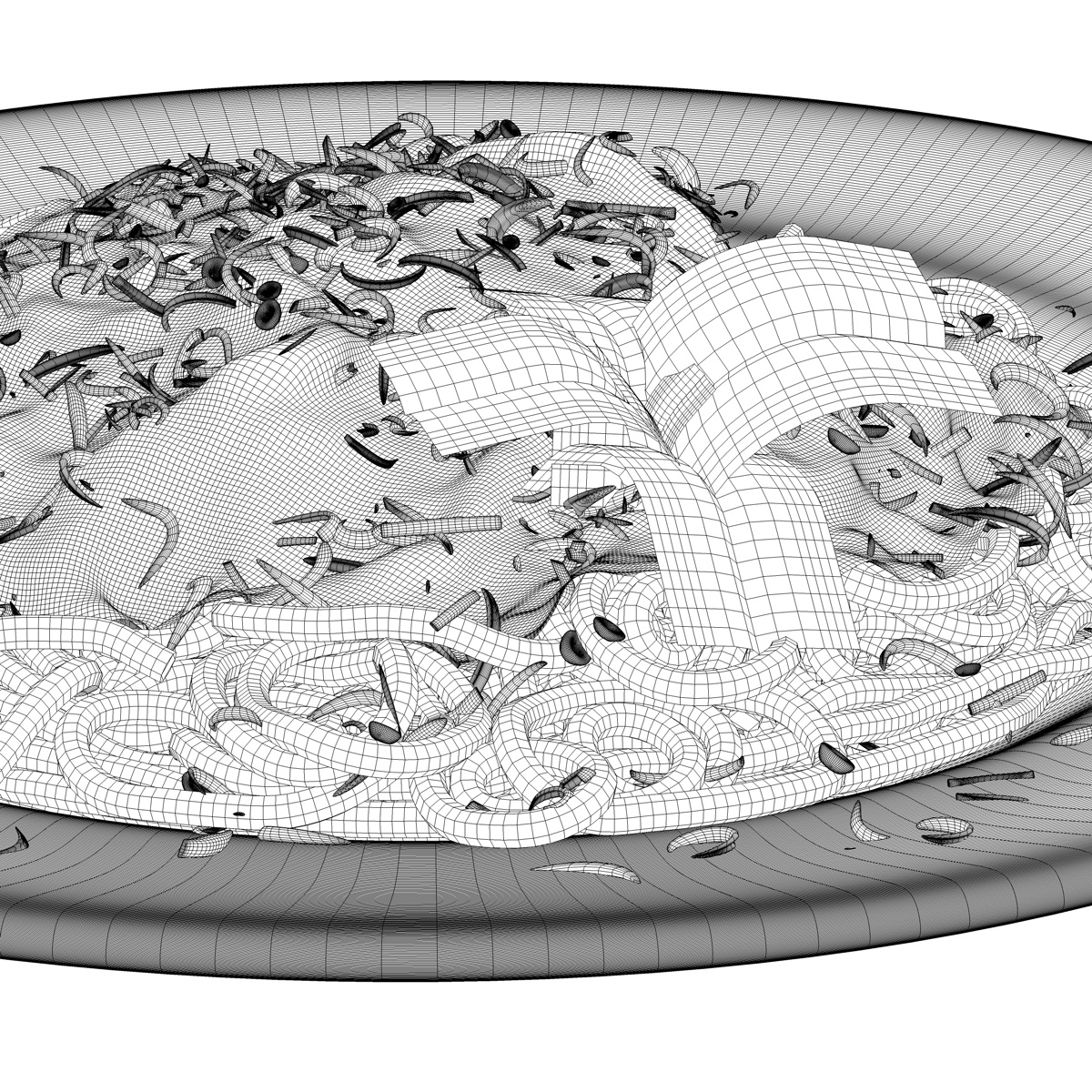 3ds max spaghetti modeled