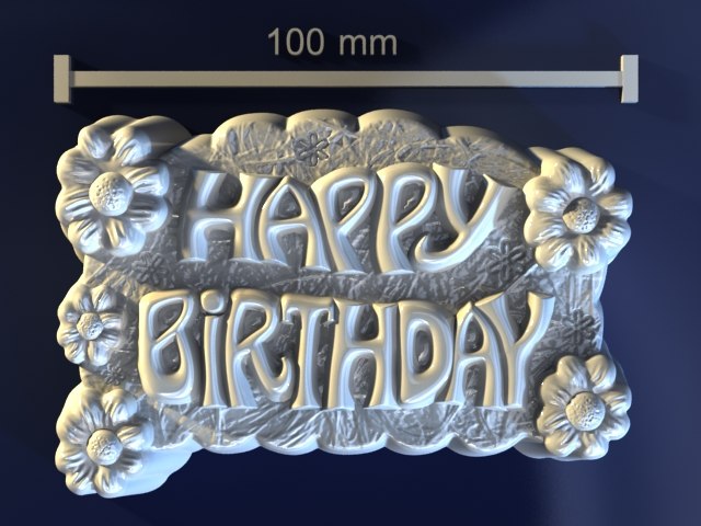 3d happy birthday model