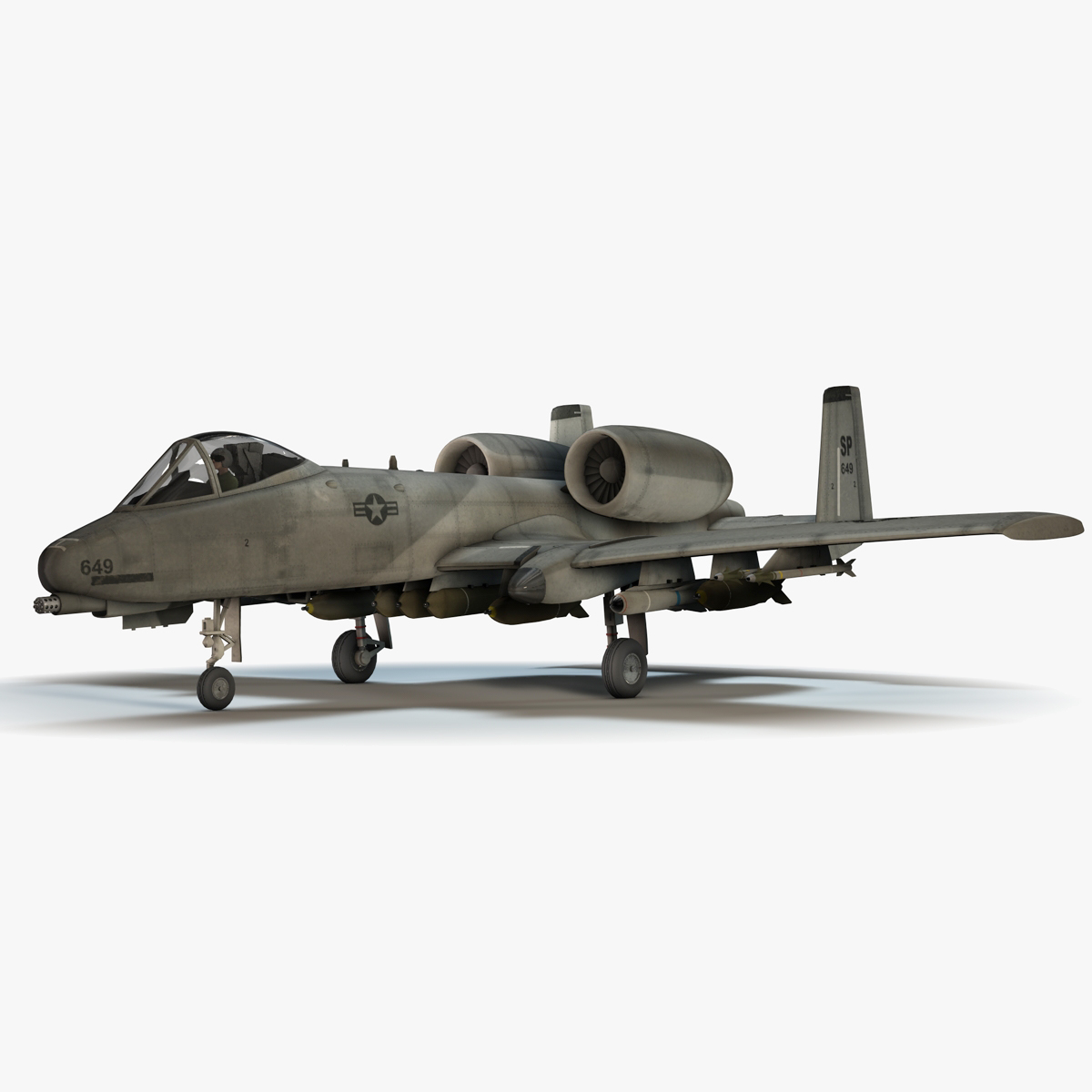 3d model a-10 thunderbolt ii