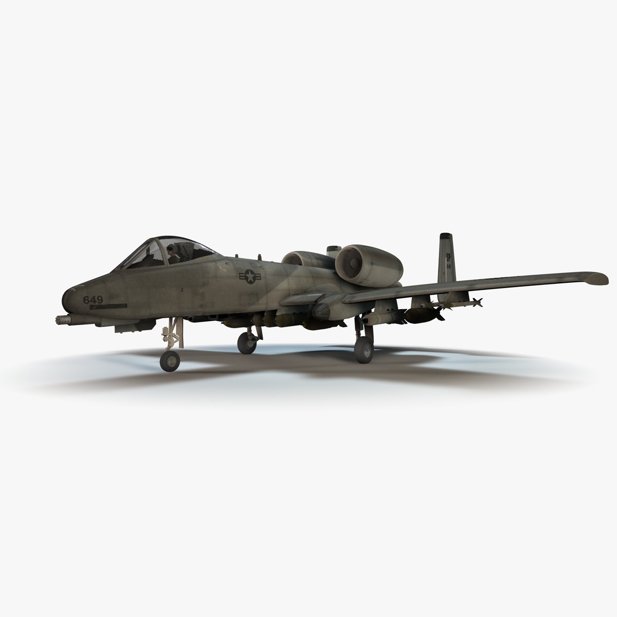 3d model a-10 thunderbolt ii