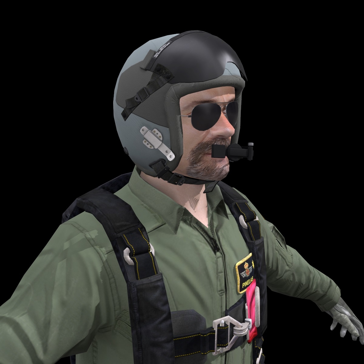 3d model pilot realtime