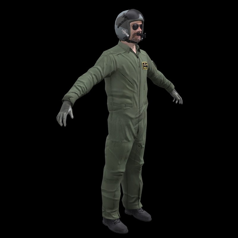 3d model pilot realtime