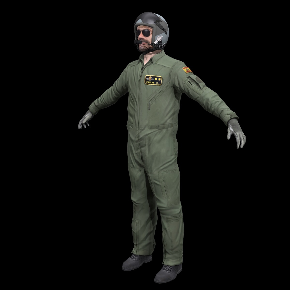 3d model pilot realtime