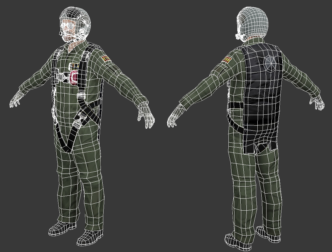 3d model pilot realtime