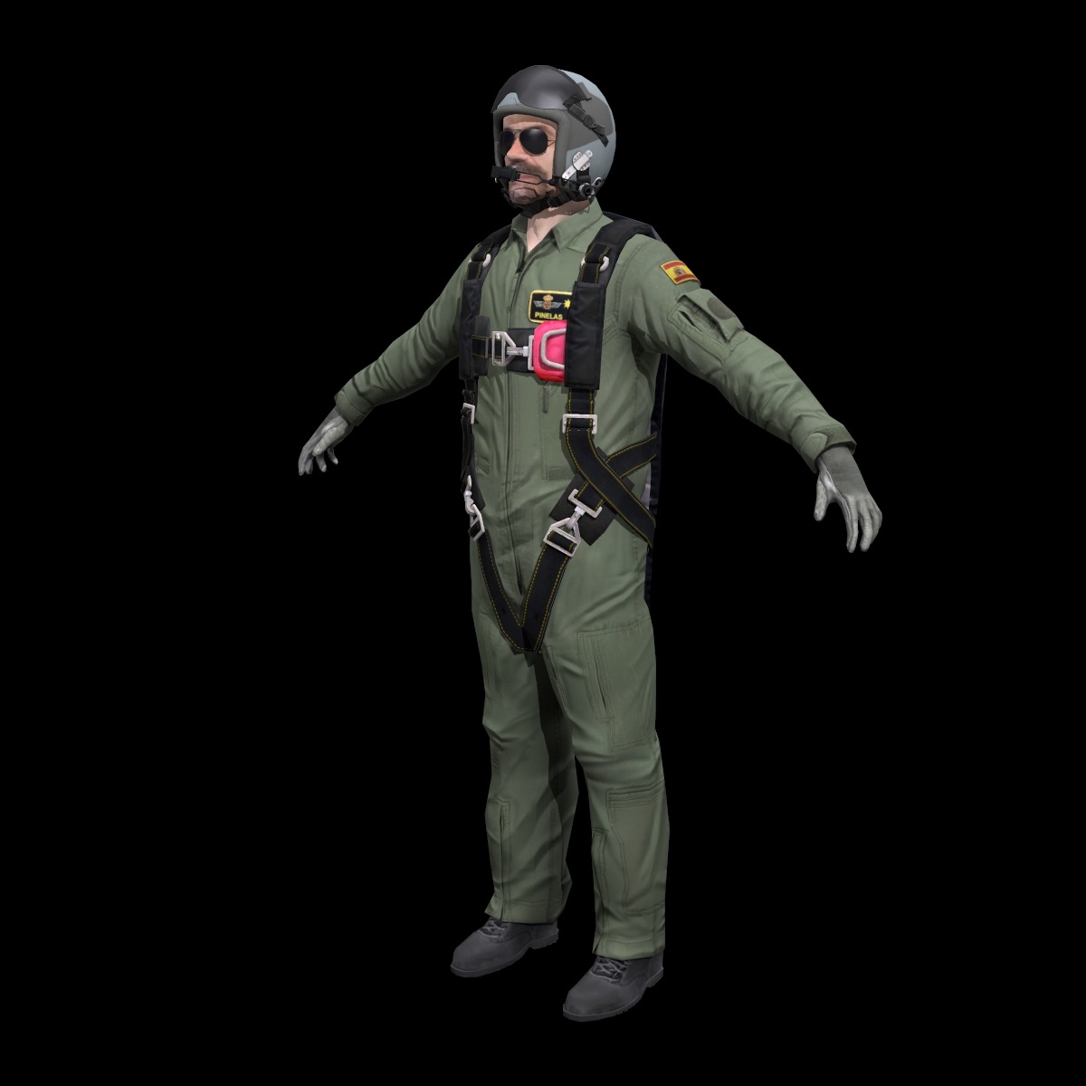 3d model pilot realtime