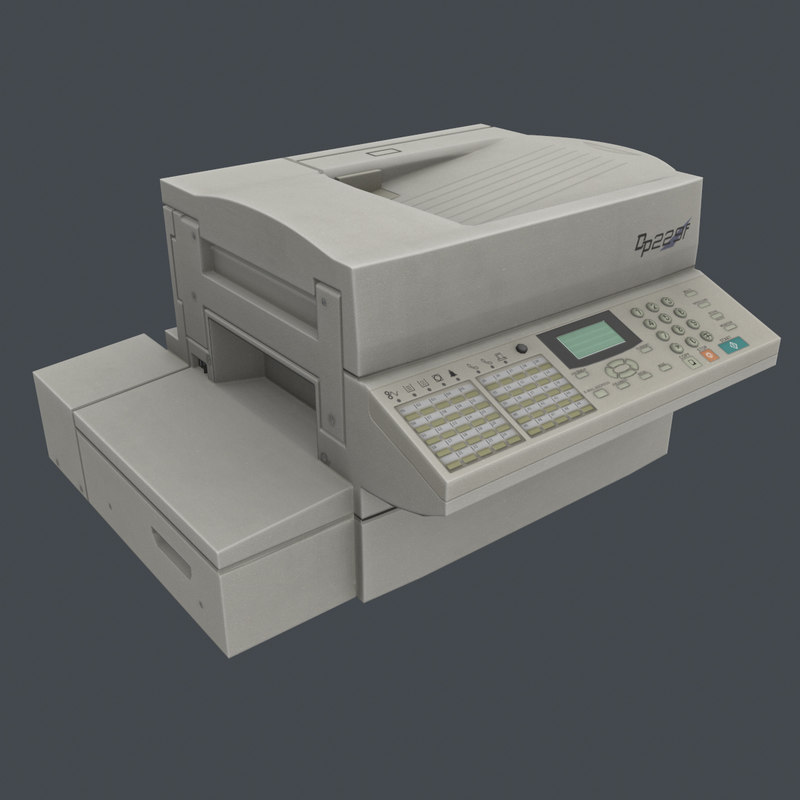 fax machine 3d obj