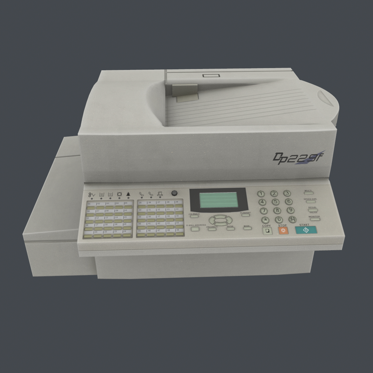 fax machine 3d obj