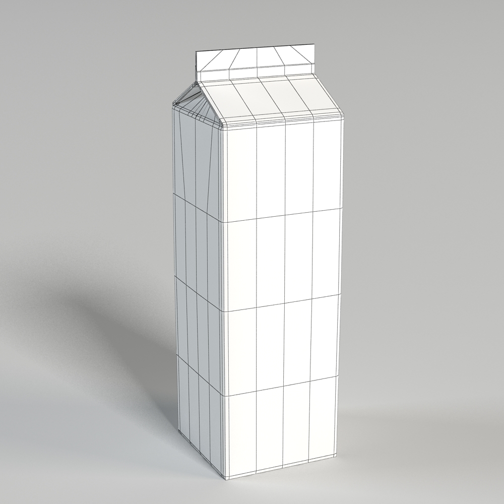 3d model milk carton
