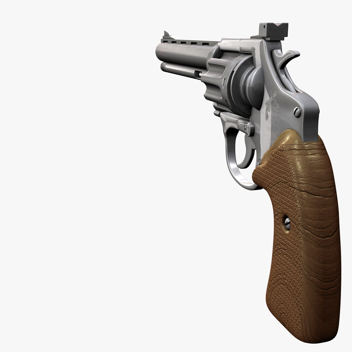 3d model revolver pistol